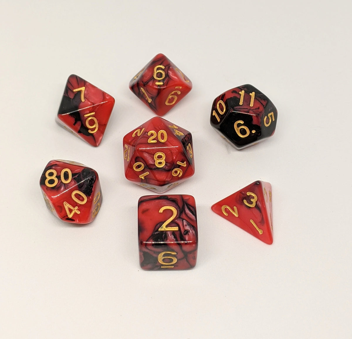 Hemocraft RPG Dice – Fire Forged Dice