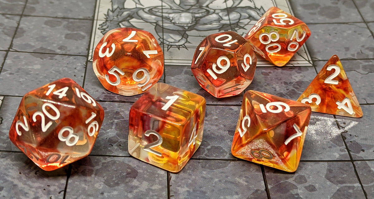Volcano RPG Dice – Fire Forged Dice
