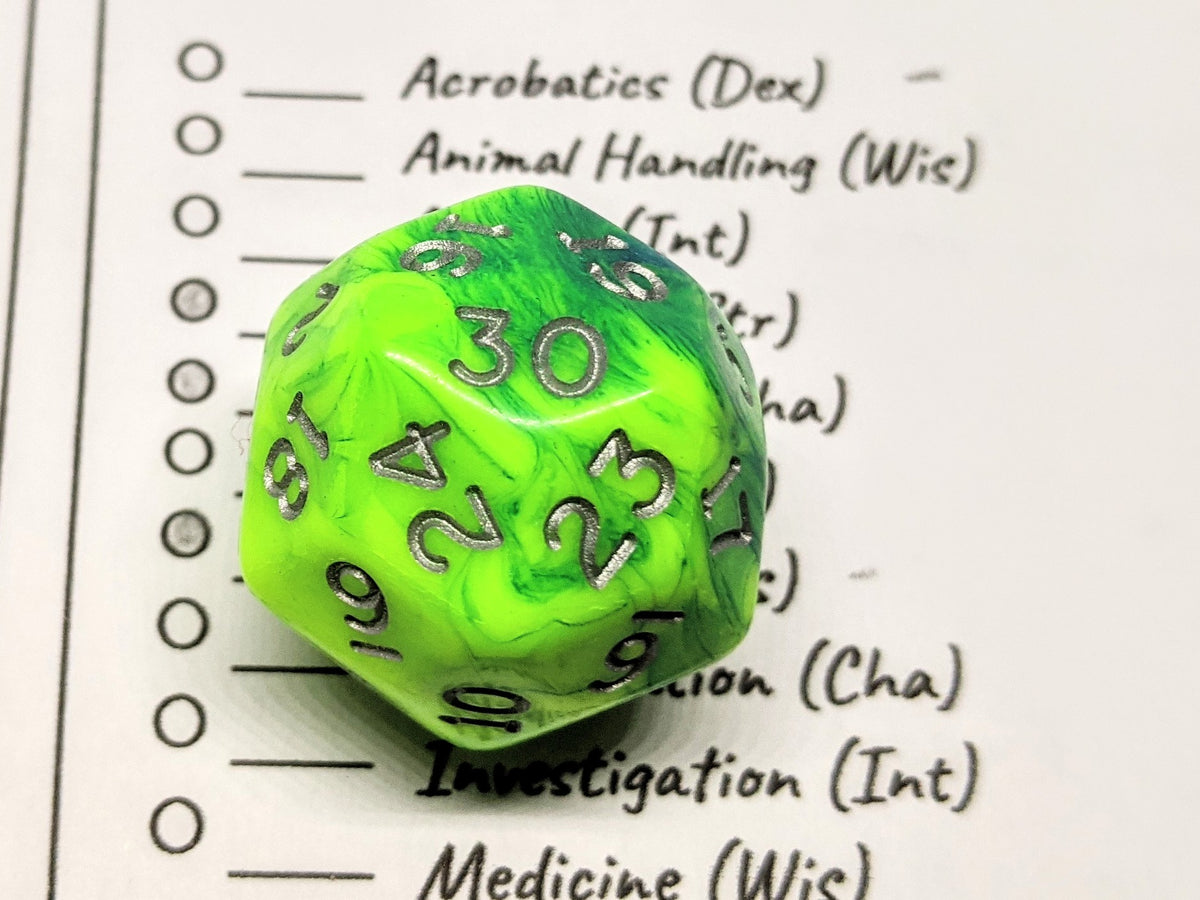 D30 Acid Splash ☣️ – Fire Forged Dice