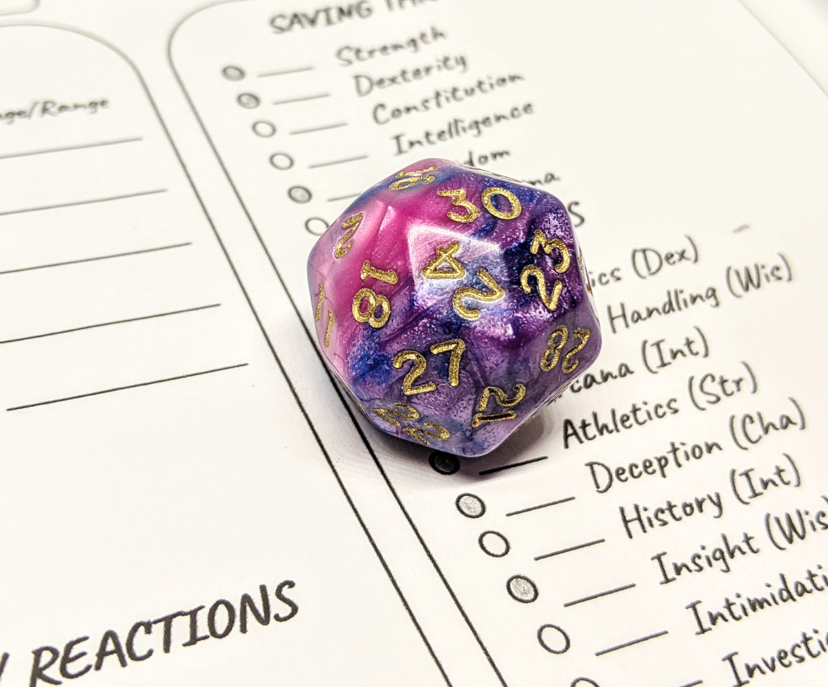 D30 Mystic – Fire Forged Dice