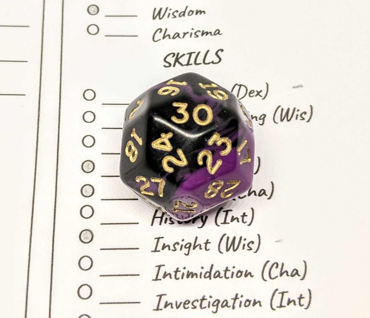 D30 Purple Wave – Fire Forged Dice